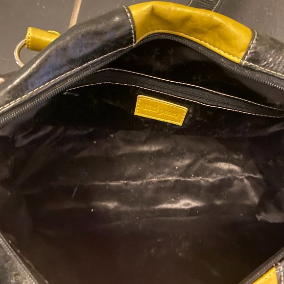 KiKi Pearl | Bags | Kiki Pearl Handbag Black And Mustard Yellow ...